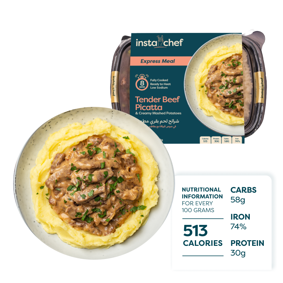 Tender Beef Piccata & Creamy Mashed Potatoes (500grams) – InstaChef